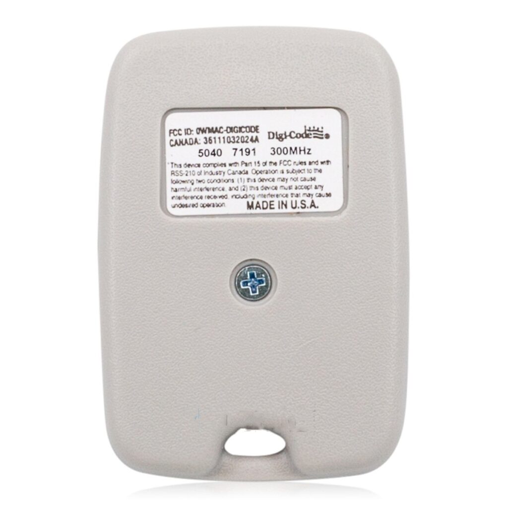 DIGI-CODE 5040 Remote - Garage Doors, Garage Door Motors & Remotes